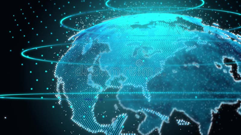 Global Network Connected. Concept Digital World Networks Stock Video ...