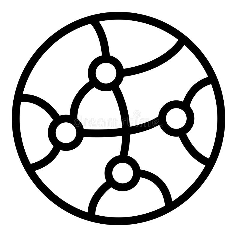 Global Network Connecting Points Around the World Icon Stock ...