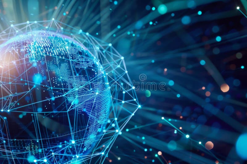 Global Network Connecting World Global Business and Communication ...