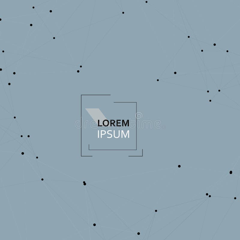 Global Network Connection. Abstract Vector Background. Blue Futuristic ...