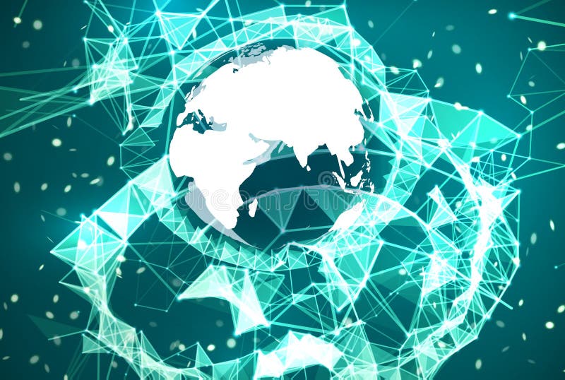 Global Network Connection Background. Stock Vector - Illustration of ...