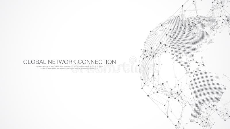 Global Network Connection Banner Design Template. Header Social Network ...