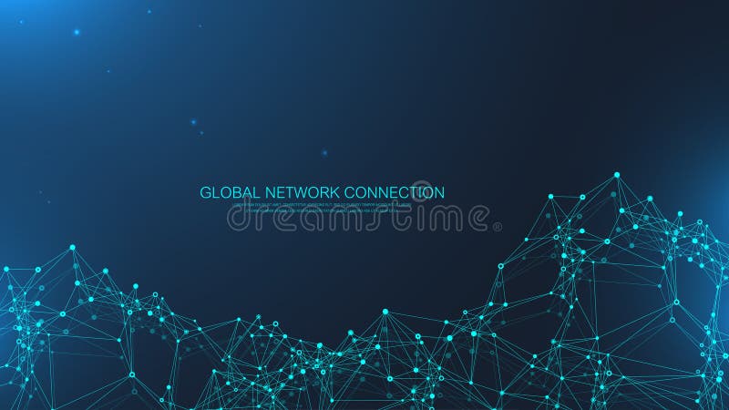 Global Network Connection Banner Design Template. Header Social Network ...