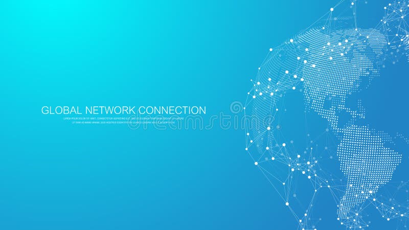 Global Network Connection Banner Design Template. Header Social Network ...