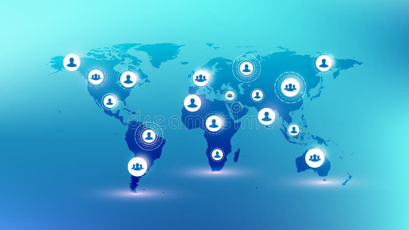 Global Network Connection Banner Design Template. Header Social Network ...