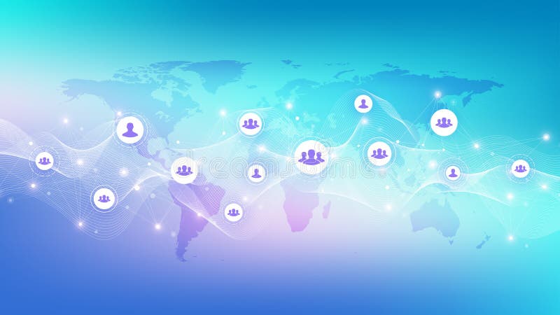 Global Network Connection Banner Design Template. Header Social Network ...