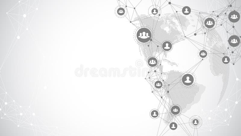 Global Network Connection Banner Design Template. Header Social Network ...