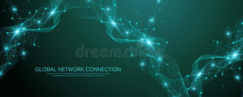 Global Network Connection Banner Design Template. Header Social Network ...