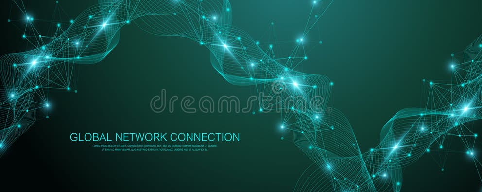 Global Network Connection Banner Design Template. Header Social Network ...