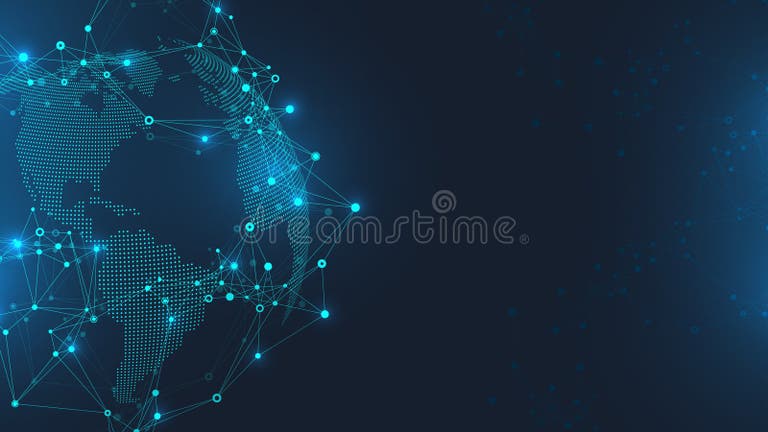 Global Network Connection Banner Design Template. Header Social Network ...