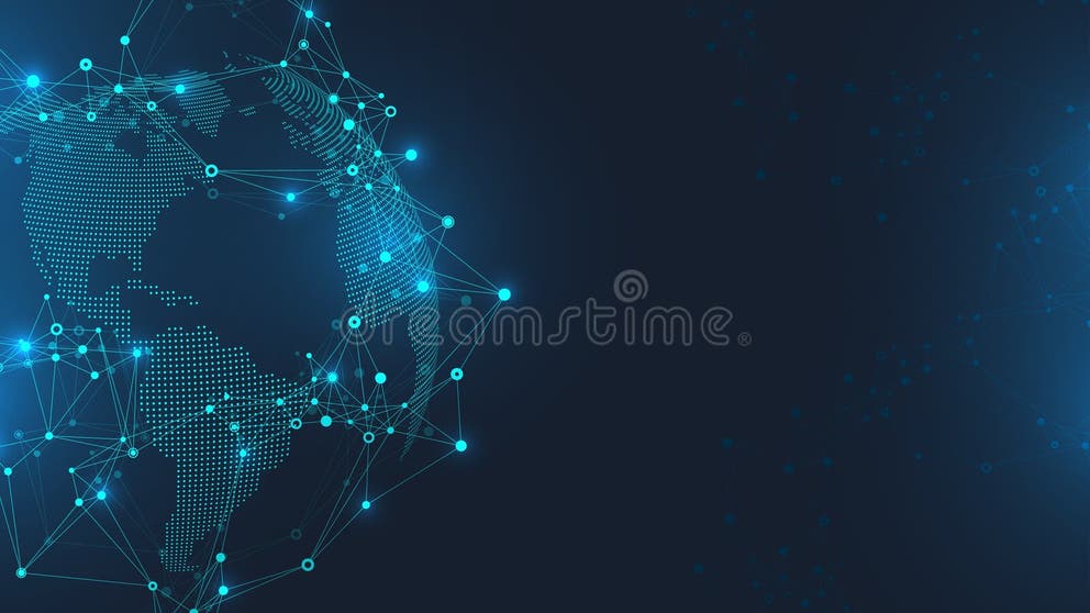 Global Network Connection Banner Design Template. Header Social Network ...