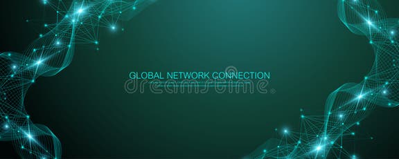 Global Network Connection Banner Design Template. Header Social Network ...