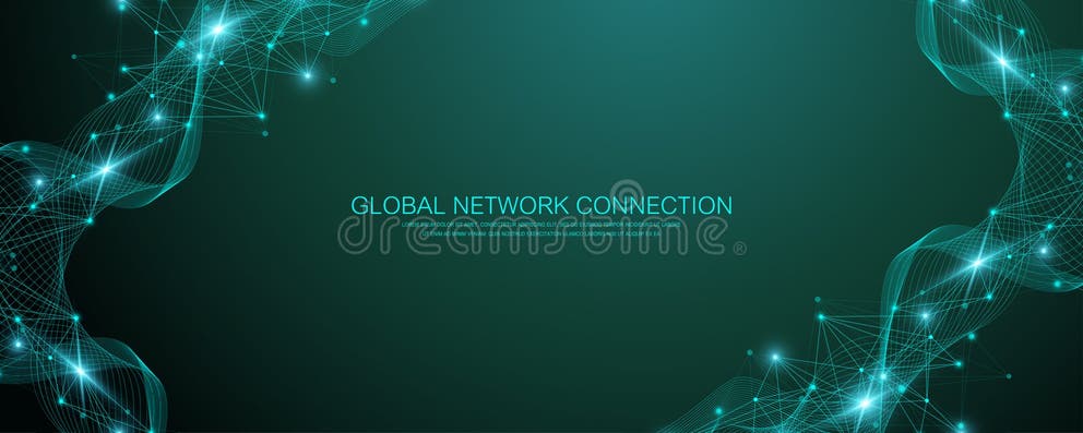 Global Network Connection Banner Design Template. Header Social Network ...
