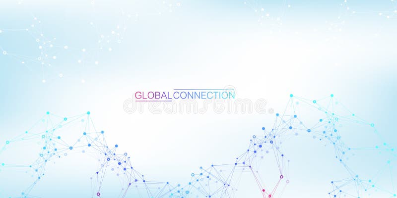 Global Network Connection Banner Design Template. Header Social Network ...