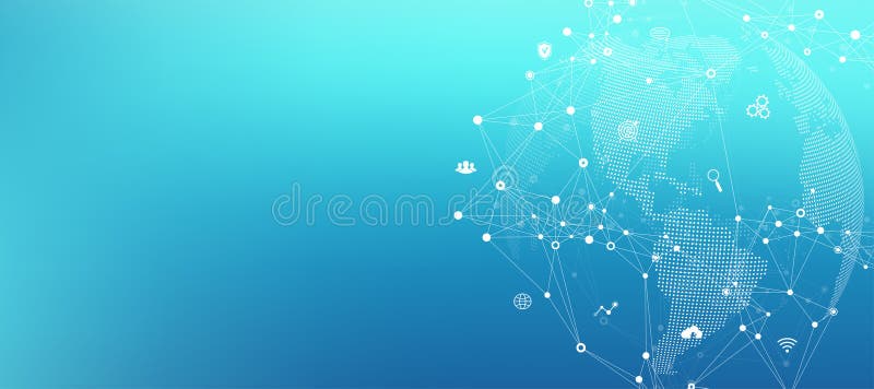 Global Network Connection Banner Design Template. Header Social Network ...