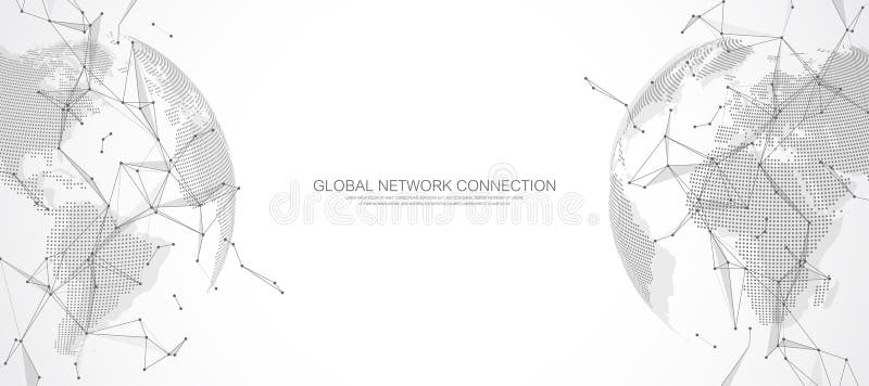 Global Network Connection Banner Design Template. Header Social Network ...