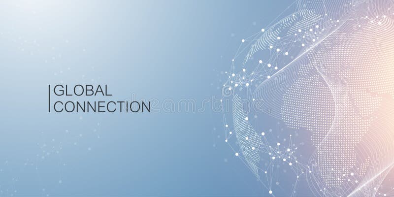 Global Network Connection Banner Design Template. Header Social Network ...