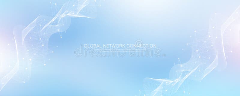 Global Network Connection Banner Design Template. Header Social Network ...