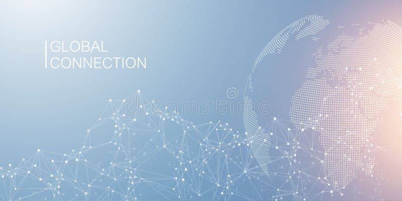 Global Network Connection Banner Design Template. Header Social Network ...