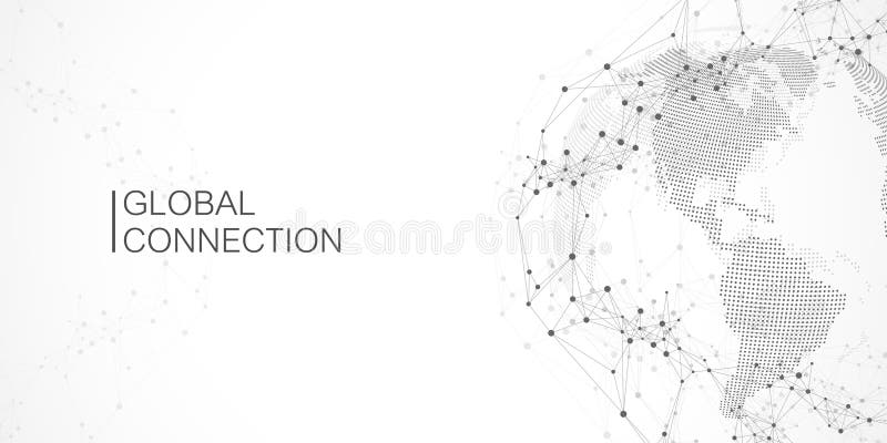 Global Network Connection Banner Design Template. Header Social Network ...