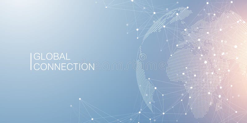 Global Network Connection Banner Design Template. Header Social Network ...