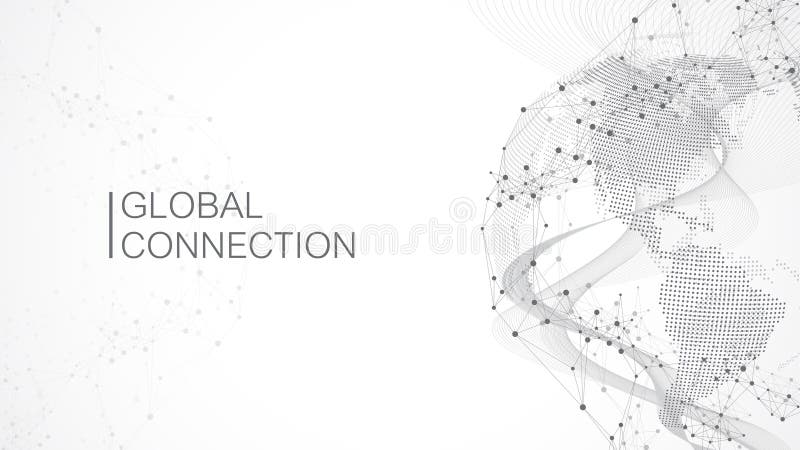 Global Network Connection Banner Design Template. Header Social Network ...