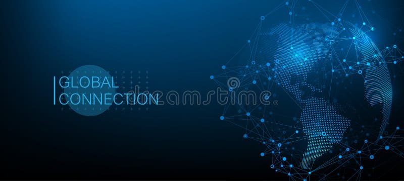 Global Network Connection Banner Design Template. Header Social Network ...