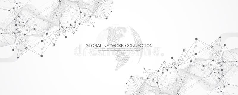 Global Network Connection Banner Design Template. Header Social Network ...