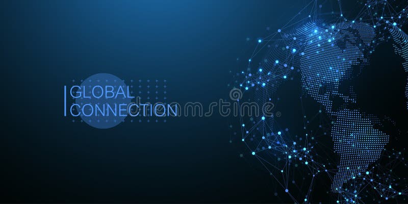 Global Network Connection Banner Design Template Idea. Header Social ...