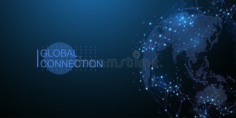 Global Network Connection Banner Design Template Idea. Header Social ...