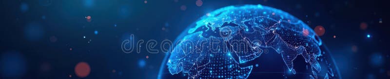 Global Network Connection, Blue Sphere with Lines , Lines, Illustration ...