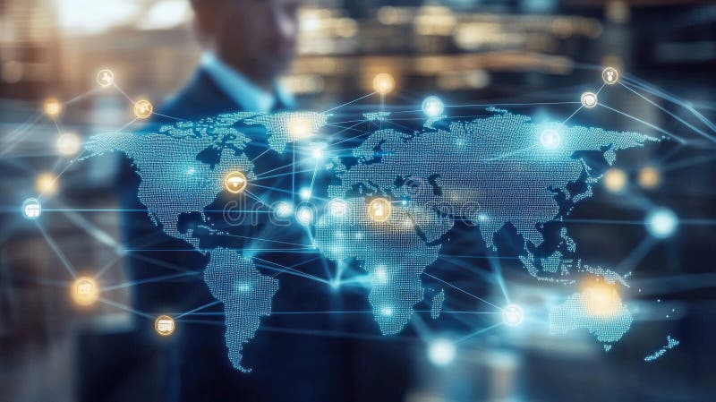 Global Network Connection Business Strategy Stock Illustration ...