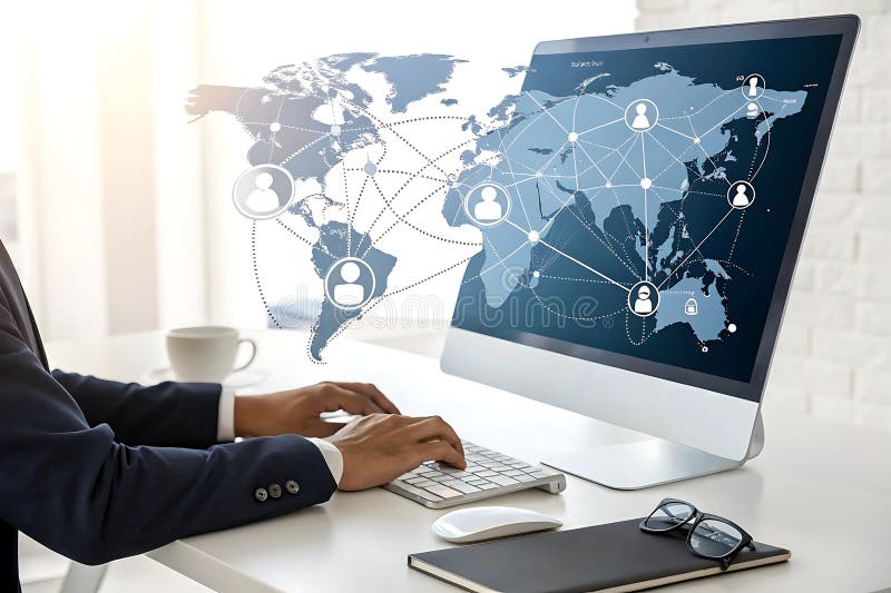 Computer Map Network International Stock Illustrations – 11,299 ...