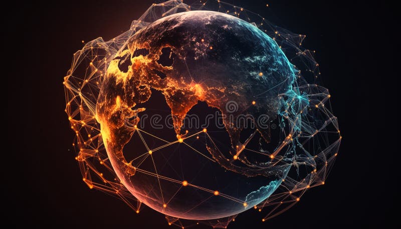 Global Network Connection Concept, Abstract Concept Earth ...