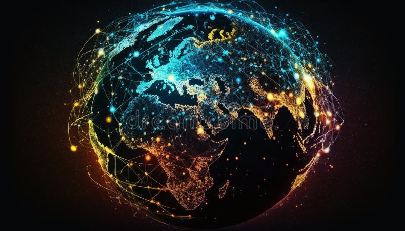Global Network Connection Concept, Abstract Concept Earth ...