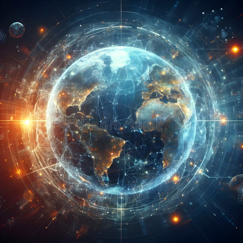 Global Network Connection Concept, Abstract Concept Earth Stock ...