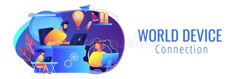 Global Network Connection Concept Banner Header. Stock Vector ...