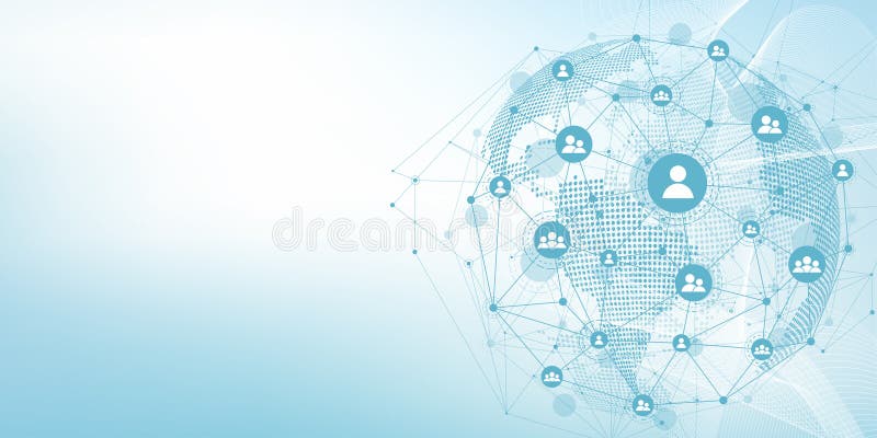 Global Network Connection Concept. Big Data Visualization Stock Image ...