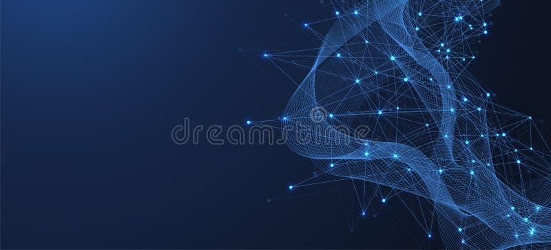 Global Network Connection Concept. Big Data Visualization Stock ...