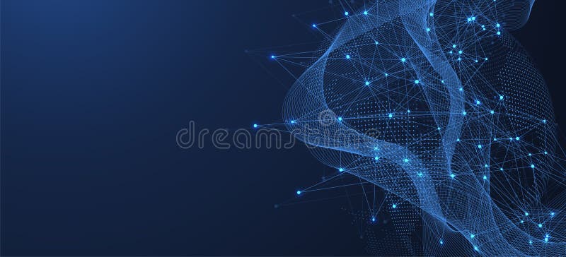 Global Network Connection Concept. Big Data Visualization. Social ...