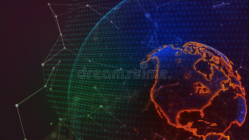 Global Network Connection. Concept of Dot and Line Composition of ...
