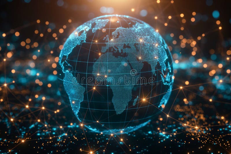 Global Network Connection Concept, Futuristic Modern Digital Internet ...