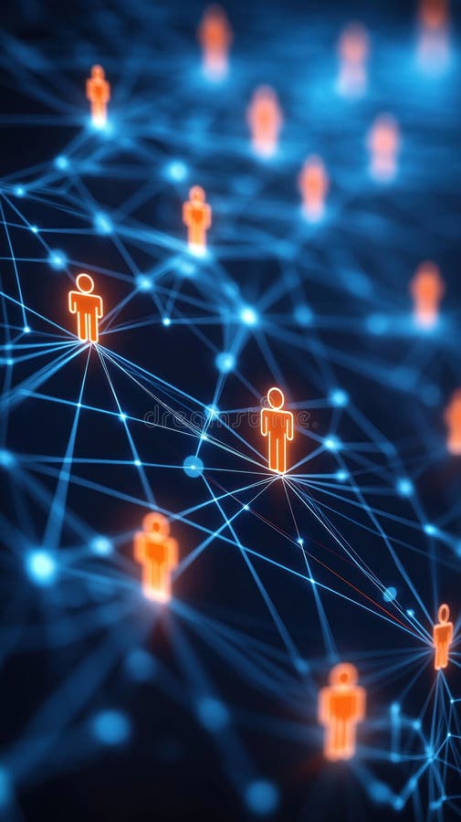 Global Network Connection Concept Illustration. Abstract Image Shows ...