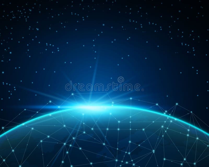 Global Network Connection Concept. Stock Illustration - Illustration of ...