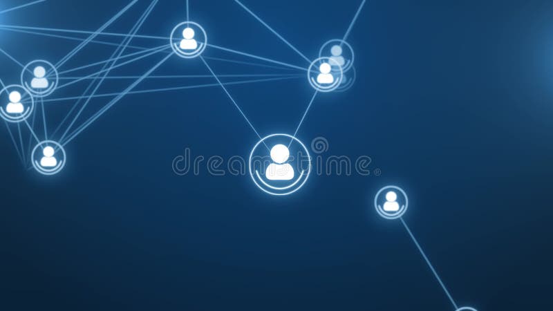 Global Network Connection Connecting People Loop Animation. Stock ...
