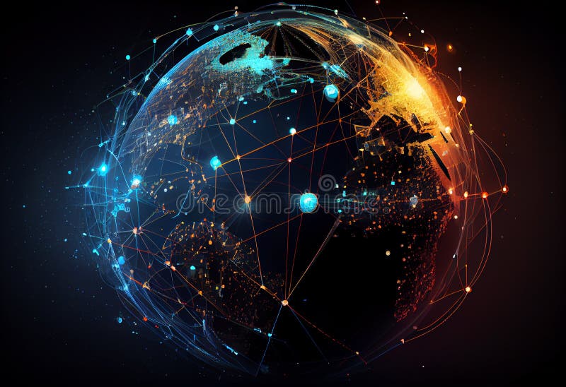 Global Network Connection and Data Connections Concept . Generate Ai ... Global Network Connection and Data Connections Concept . Generate Ai ...