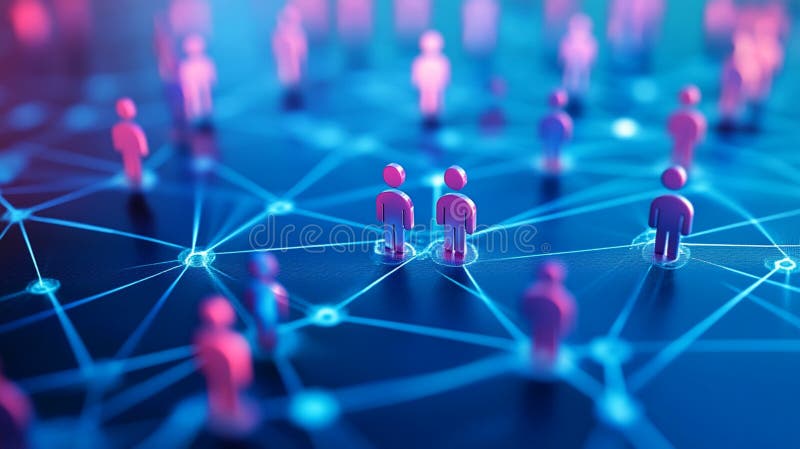 Global Network Connection Digital People Abstract Technology Background ...
