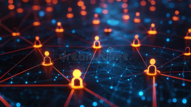 Global Network Connection, Digital World Map Stock Illustration ...