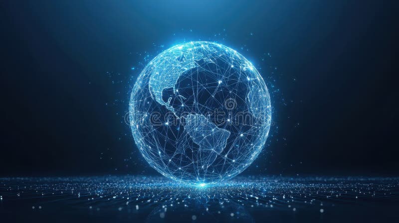 Global Network Connection. Digital World, Global Social Network. Future ...