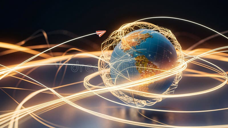 Global Network Connection, Fast Data Transfer, High Quality Image Stock ...